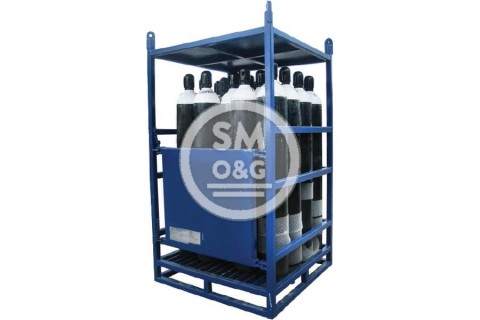 Aviation Oxygen with Gas Rack | 12.3 m³ / 250 Bar | 16 cylinders per ...